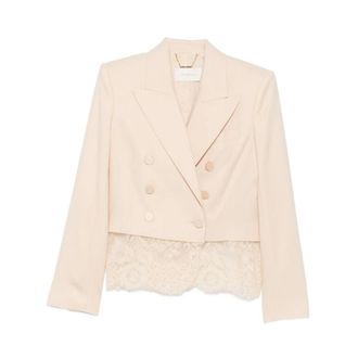 Zimmermann Valiant Spitzen-Blazer in Spitzenoptik - - Jackets - Damen - Beige - M