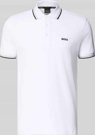 HUGO BOSS Regular Fit Poloshirt mit Label-Stitching Modell Paddy