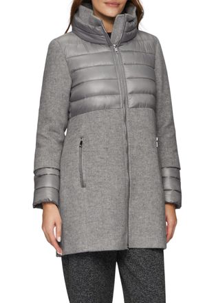 s.Oliver Mantel im Fabricmix mit hohem Stehkragen