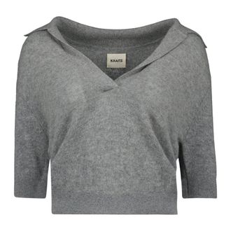 Khaite Femme, Pulls, Gris, Taille: 42 FR Shrunken Jo Polo