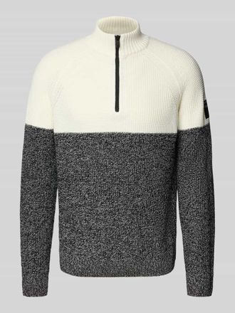 Tom Tailor Denim Regular Fit Troyer mit Raglan&auml;rmeln