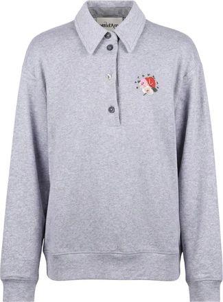 ottod'Ame Femme, Sweatshirts et sweats &agrave; capuche, Gris, Taille: 38 FR Polo SweaT-shirt avec Broderie