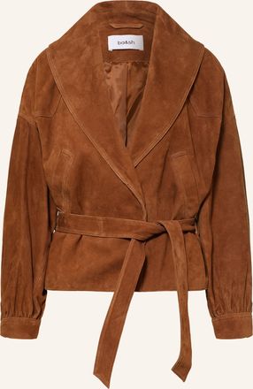 BA&SH Ba&Sh Lederjacke Manon braun