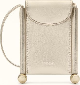 Furla Sfera Soft Kartenetui S Color Gold Metallic Dattero Lux Metallic-kalbsleder Damen