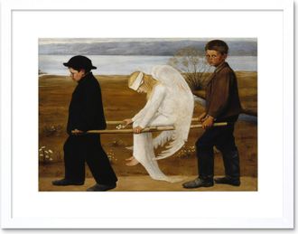 Wee Blue Coo LTD PAINTING SIMBERG THE WOUNDED ANGEL FRAMED ART PRINT F12X11245