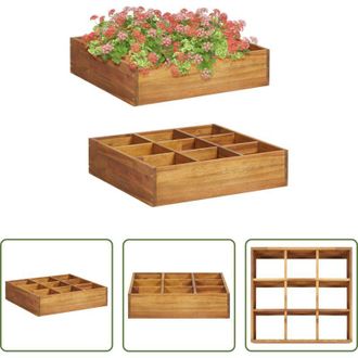 vidaXL Kr&auml;uterbeet - Garten-Hochbeet f&uuml;r Kr&auml;uter Massivholz Akazie 60 x 60 x 15 cm