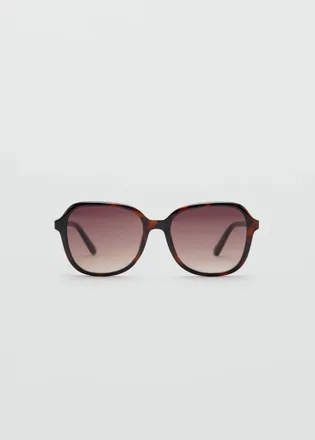 Mango Lunettes de soleil monture carr&eacute;e chocolat - Femme - Taille unique - MANGO
