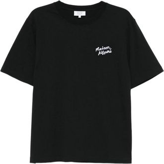 Maison Kitsun&eacute; Homme, Tops, Noir, Taille: L MK Handwriting Comfort T-Shirt