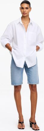 Arket Schmal Geschnittene Jeansshorts -Blau