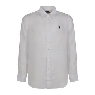 Polo Ralph Lauren Homme, Chemises, Blanc, Taille: 2XL Chemise Classique &agrave; Manches Longues et Boutons
