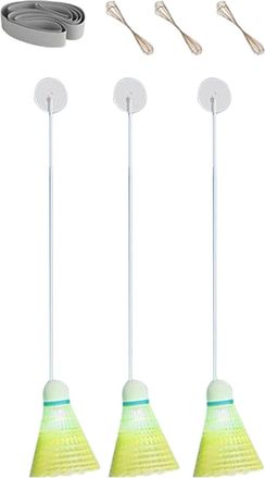 Generic Badminton-Selbsttrainingsgerät - Selbst-Badminton-Trainingsset, Beleuchtetes Selbsttrainings-Badminton | Trainingsgerät Für Einzelspieler, Badminton-L