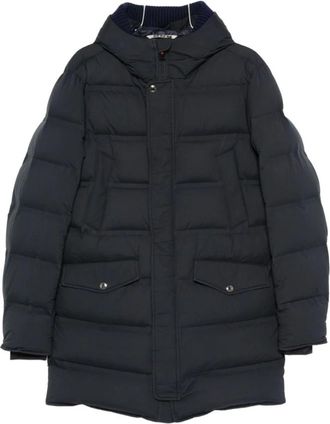 Kired Kired, Homme, Manteaux, Bleu, Taille: XL Manteau Rembourr&eacute; &agrave; Capuche