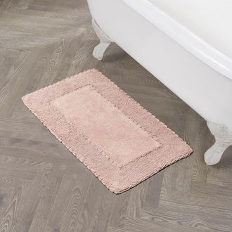 Laura Ashley Badteppich mit R&uuml;schen, Baumwolle, 50,8 x 86,4 cm, Blush