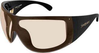 Saint Laurent Eyewear SL914 Oversized Shield Sunglasses - Brown