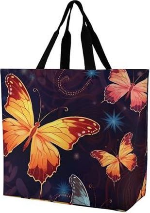 Generic Motif Papillon Sac Fourre-Tout Pliable Sacs De Courses Imperm&eacute;able Sac A Main Femmes Pour Gym Quotidienne Shopping