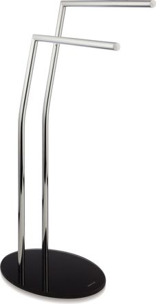 Möve Stand Handtuchhalter mit bruchsicherem Glas, verchromt 50 x 23 x 82 cm, silver