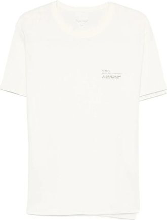 A.P.C. A.p.c., Homme, Tops, Blanc, Taille: XL T-shirt ras du cou avec logo imprim&eacute;