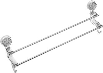 PartyKindom Handtuchhalter Für Wandmontage Doppelt Poliert Mit Saugnapf Badezimmer-Organizer Leicht Und Langlebig Schnell Trocknend Saubere Und Stilvolle Badacces