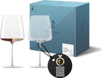 Zwiesel Glas Weinglas samtig & &uuml;ppig Simplify (2-er Set), in Handarbeit mundgeblasene Weingl&auml;ser, hochwertige Tritan-Kristallgl&auml;ser f&uuml;r Wein (Art.-Nr. 122056)