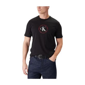 Calvin Klein Logo T-Shirt - - Tops - Herren - Schwarzk - M
