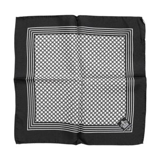 Dolce & Gabbana &Eacute;charpe Homme en Soie &agrave; Motif Noir et Blanc - Homme - Accessoires - Multicolore - Taille: ONE Size