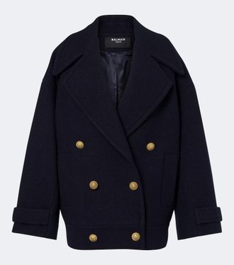 Balmain Caban oversize en laine vierge
