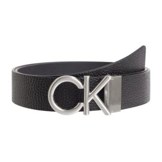 Calvin Klein Homme, Accessoires, Noir, Taille: 95 CM Metal Logo Belt