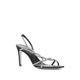Rene Caovilla Open-Toe Riemchensandalen - - Shoes - Damen - Schwarzk - 41 EU