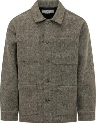 Sebago Veste en serg&eacute; de laine Dorr - Homme - Chemises - Brun - Taille: XL