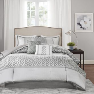 Madison Park Bennett 7-teiliges Bettdecken-Set, Grau