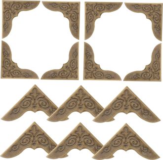 Lurrose 30stücke Metall Buchecken Eckschutz Vintage Möbelabdeckungen Ordner Schutz Scrapbooking Alben Dekorationszubehör