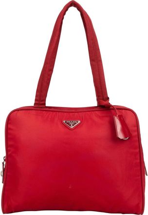 Prada Crossbody Bags - Prada Red Nylon Triangle Shoulder Bag - Gr. unisize - in Rot - f&uuml;r Damen
