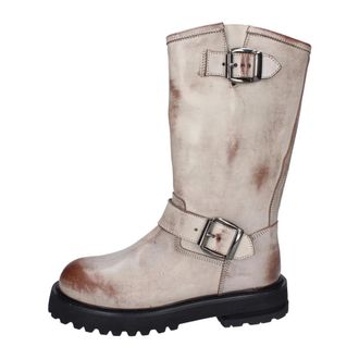 Moma Vintage Leder High Boots - - Shoes - Damen - Braun - 37 EU