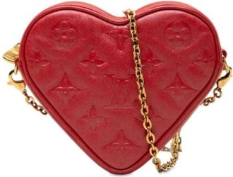 Louis Vuitton Sac bandouli&egrave;re en cuir dagneau gaufr&eacute; pr&eacute;-appartenant - Femme - Pre-owned - Rouge - Taille: ONE Size
