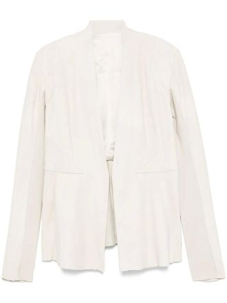 Rick Owens veste de moto en cuir - Tons neutres