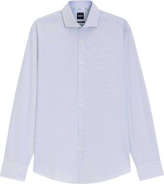 HUGO BOSS Joe Hemd f&uuml;r Herren, Spreizkragen, Baumwolle, Regul&auml;r, Lang&auml;rmlig (Wei&szlig;)