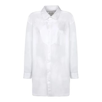 Maison Margiela Wei&szlig;es Hemd mit offenen Knopfdetails - - Shirts - Herren - Wei&szlig; - L