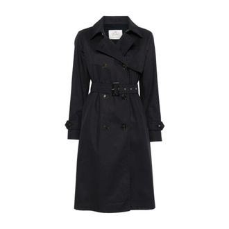 Herno Femme, Manteaux, Bleu, Taille: 38 FR Monogram Deluxe Trench Coat