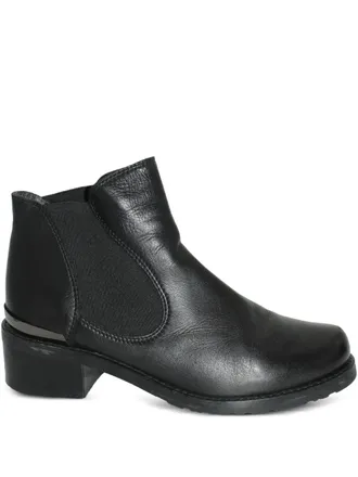 Stuart Weitzman bottines chelsea en cuir &agrave; empi&egrave;cements &eacute;lastiques - Noir