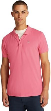 Tommy Jeans TJM Slim Placket Polo Ext Dm0Dm18312 S/S, Pink (Preppy Pink), XS Homme