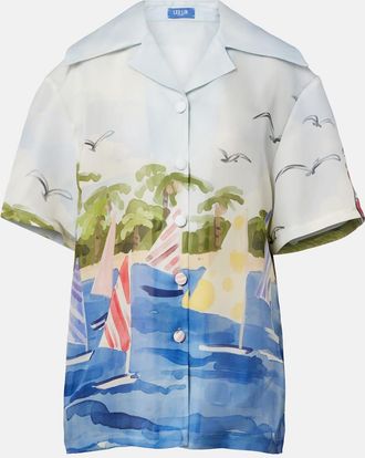 LEO LIN Chemise Casey imprimée en soie