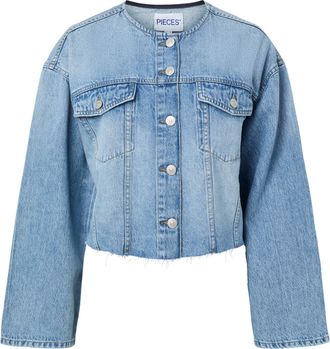 Pieces Pcsky Cropped Denim Jacket Bc