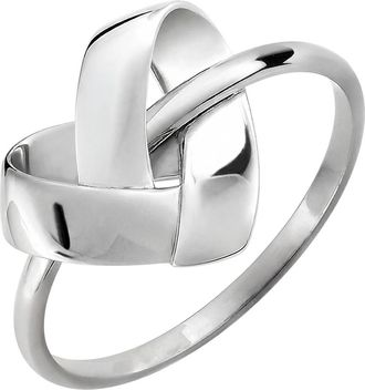 Edenly Origami Herz Ring - 750er Wei&szlig;gold (18 Karat)