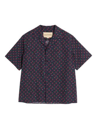 Valentino Garavani chemise ample à fleurs - Bleu