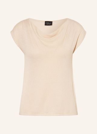 s.Oliver Black Label S.Oliver Black Label Strickshirt Mit Glitzergarn beige