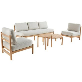 Sweeek Gartenlounge-Set 5-Sitzer aus Akazienholz