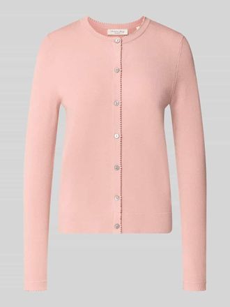 Christian Berg Regular Fit Strickjacke aus Viskose-Mix mit Muschelsaum