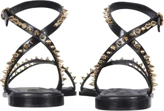Alexander McQueen Studded Leather Sandals - Black