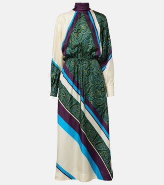 Alemais Al&eacute;mais Robe Joni en soie imprim&eacute;e