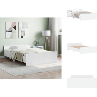 vidaXL Vidaxl - Cadre de lit sans matelas blanc 120x190 cm - Cadre De Lit - Lit Double - Lit Blanc - Lit Design - Literie